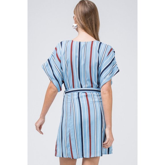 entro | Dresses | Entro Striped Shirtdress Blue | Poshmark